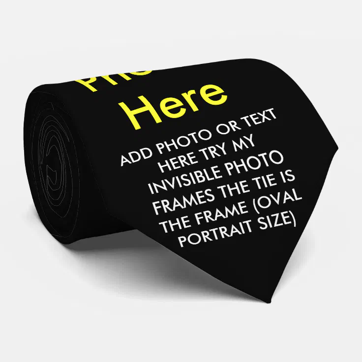 YOU ADD PHOTO OR TEXT-TIE- NECK TIE | Zazzle