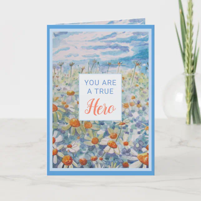 You Are A Hero Essential Worker Thank You Card | Zazzle