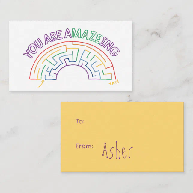 You Are A-Maze-Ing Valentine Note Card | Zazzle