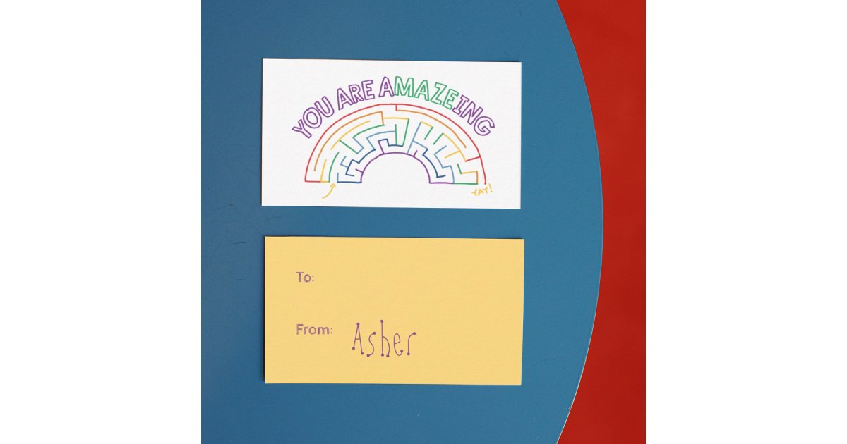 You Are A-Maze-Ing Valentine Note Card | Zazzle