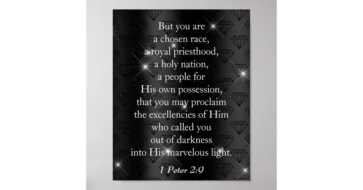 You are a Royal Priesthood Bible Verse Poster | Zazzle