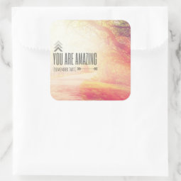 You Are Amazing Square Sticker | Zazzle