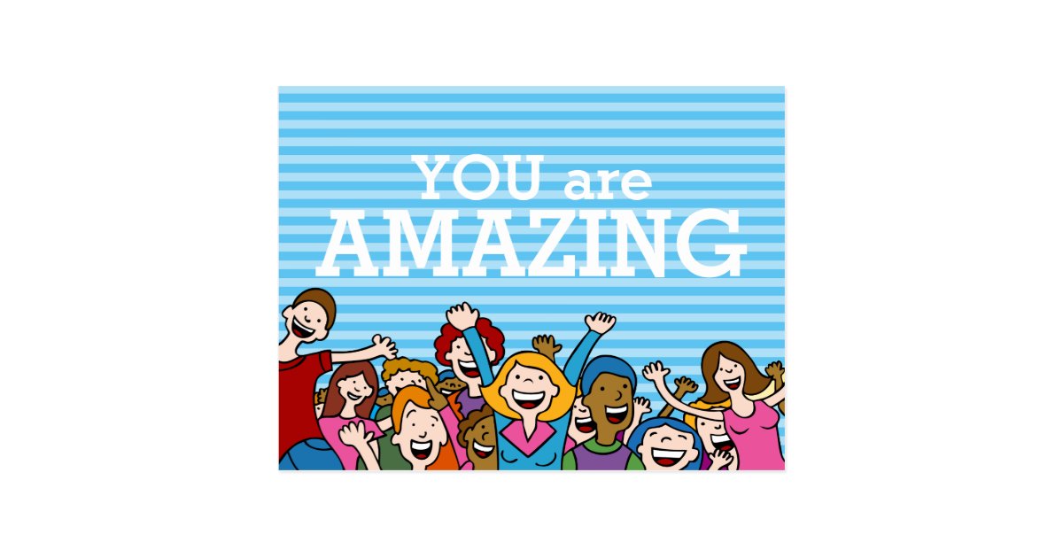 You are amazing teamwork postcard | Zazzle.com
