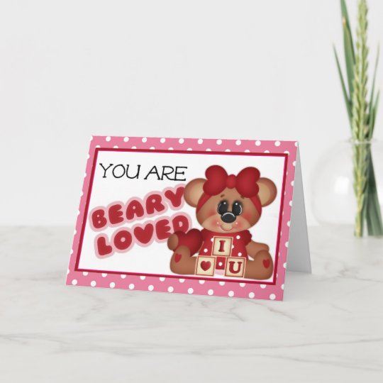 You are Beary Loved Valentine Greeting Card | Zazzle.com