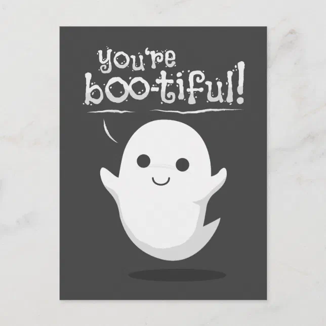 You are bootiful ghost postcard | Zazzle