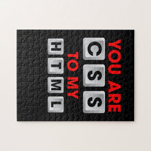 You Are CSS To My HTML Jigsaw Puzzle | Zazzle