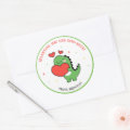 You Are Dino-Mite Dinosaur Valentines Day Stickers | Zazzle