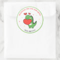 You Are Dino-Mite Dinosaur Valentines Day Stickers | Zazzle