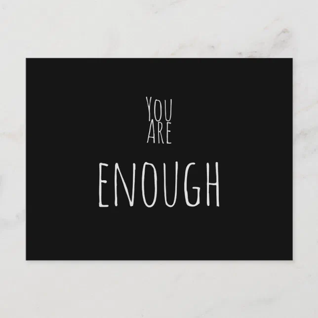 You Are Enough Positive Affirmation Postcard | Zazzle