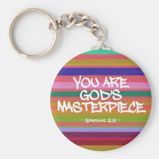 You Are God’s Masterpiece Ephesians Quote Keychain | Zazzle.com