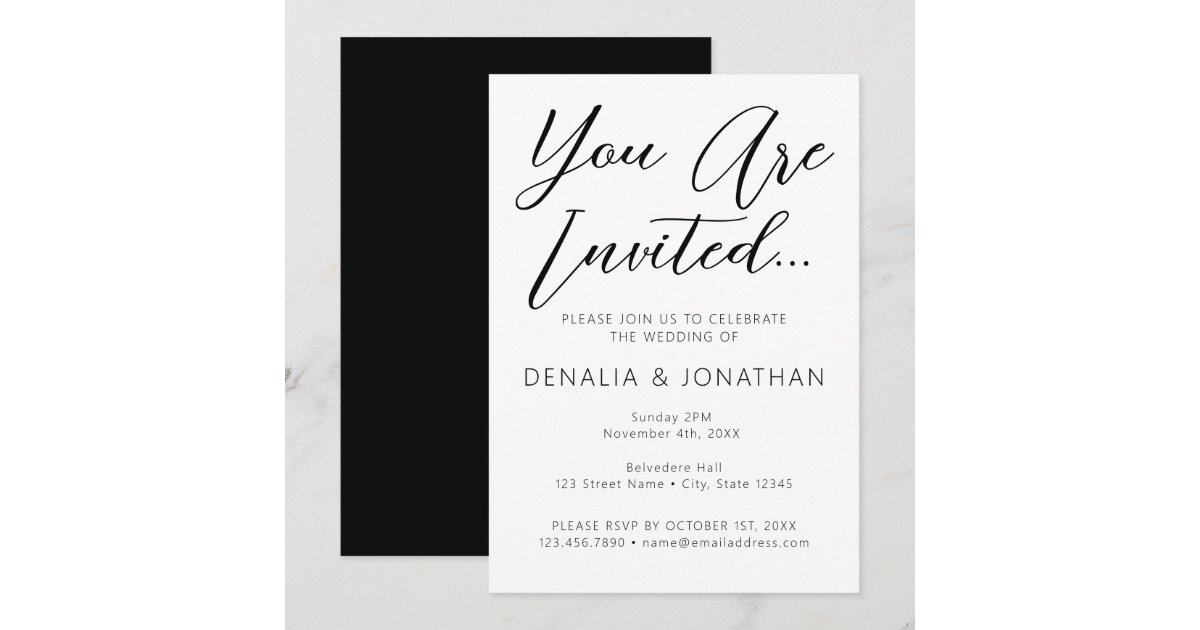 You Are Invited Minimalist Invitation | Zazzle