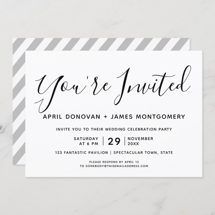 You are Invited Typography Wedding Invitation | Zazzle.com