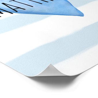 You are Loved Blue Heart Baby Boy's Nursery Poster | Zazzle