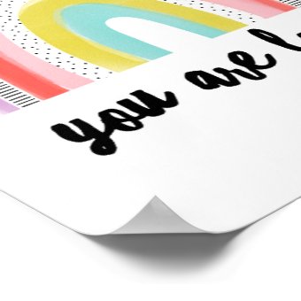 You are Loved | Rainbow Poster | Zazzle