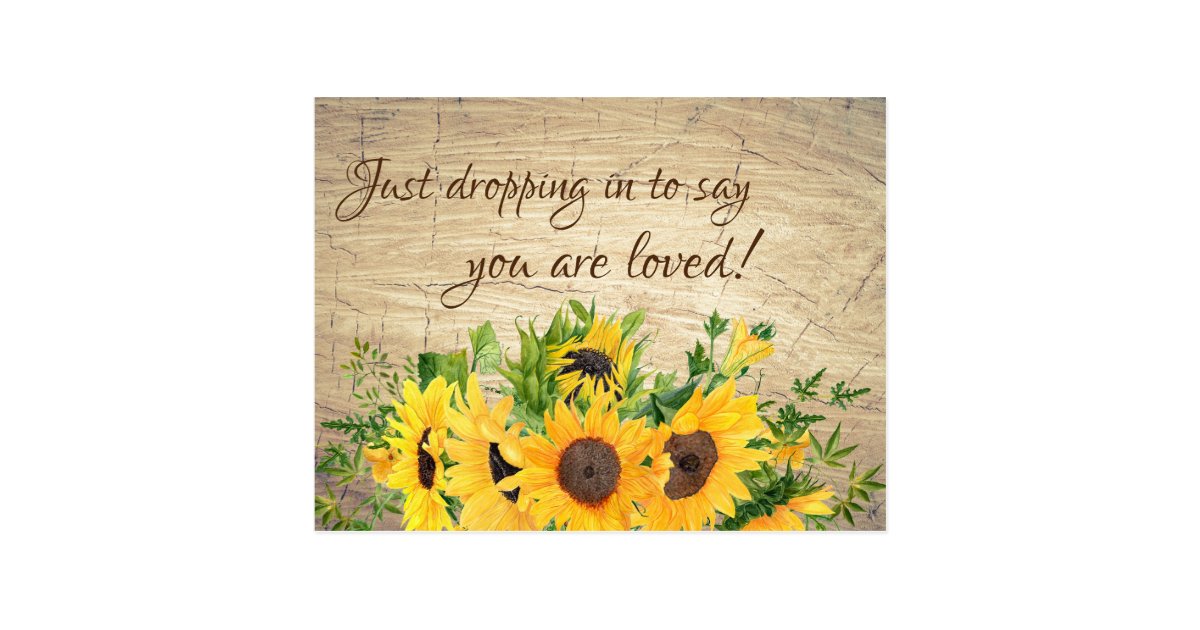 You are Loved Sunflowers Postcard | Zazzle.com