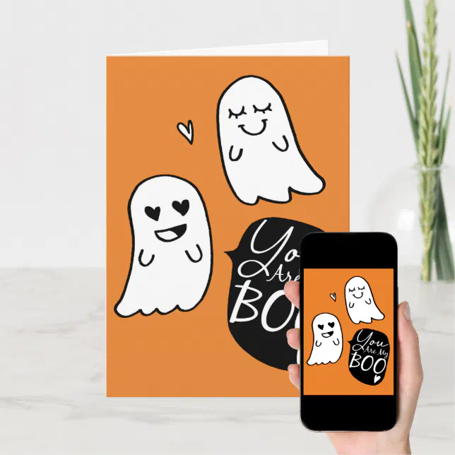 You Are My BOO! | Cute Halloween Pun Card | Zazzle