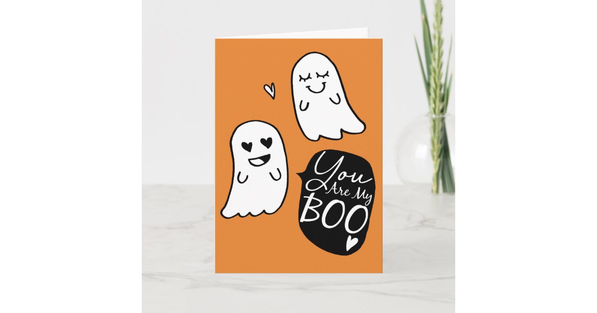 You Are My BOO! | Cute Halloween Pun Card | Zazzle