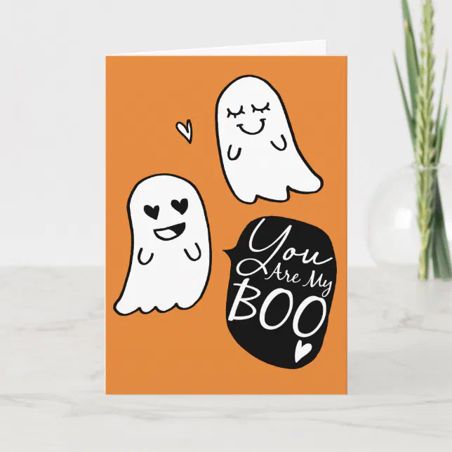 You Are My BOO! | Cute Halloween Pun Card | Zazzle