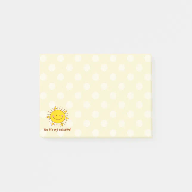 You Are My Sunshine Happy Cute Sunny Day Post-it Notes | Zazzle