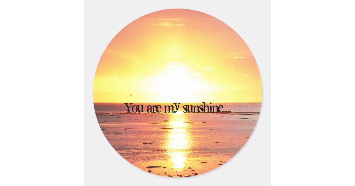 You Are My Sunshine Sticker Zazzle