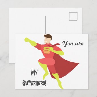 You are my superhero postcard | Zazzle