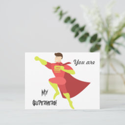 You are my superhero postcard | Zazzle
