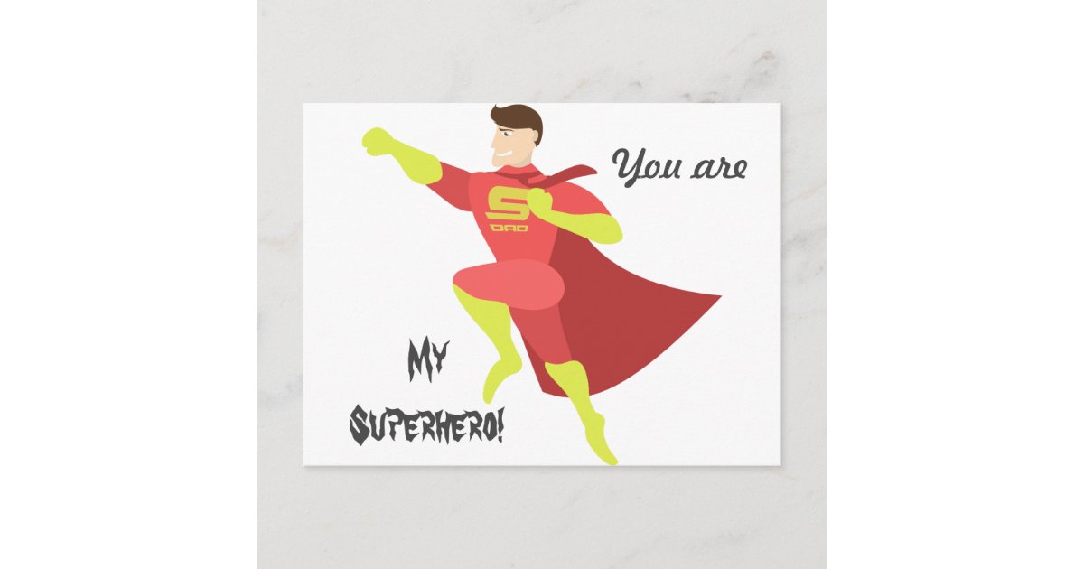 You are my superhero postcard | Zazzle