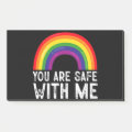 You Are Safe With Me LGBTQ Pride Month Rainbow Post-it Notes | Zazzle