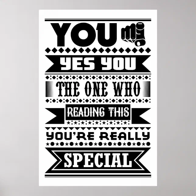 You Are Special (Motivational Quote) Poster | Zazzle