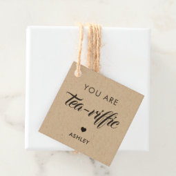 You Are Tea-Riffic, Tea Gift Tag, Kraft Favor Tags | Zazzle