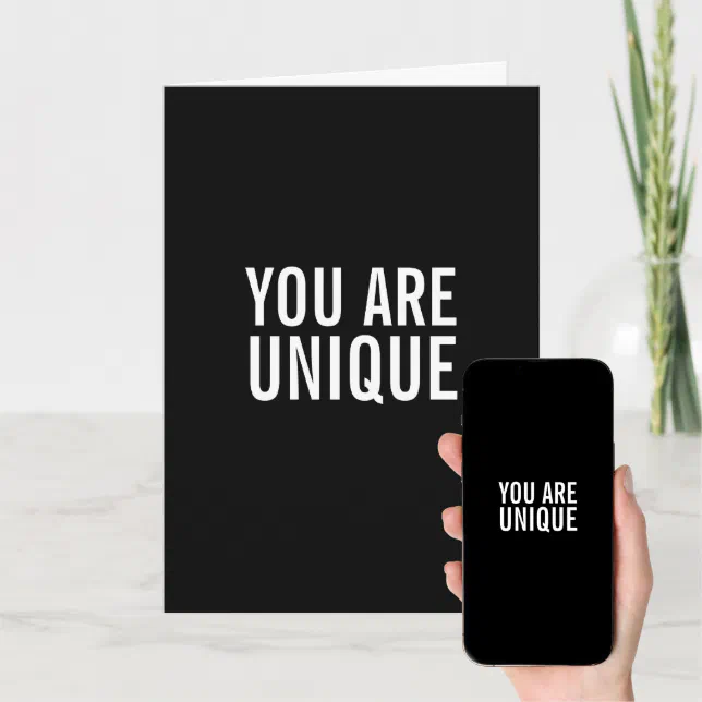 You Are Unique Funny Greeting Card | Zazzle