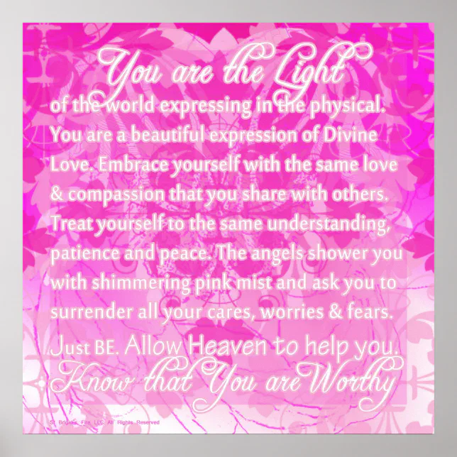 You are Worthy inspirational message from Divine Poster | Zazzle