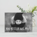 You Better Not Pout Red Photo Holiday Card | Zazzle