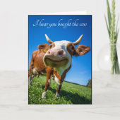 You Bought the Cow Congratulations Engagement Card | Zazzle
