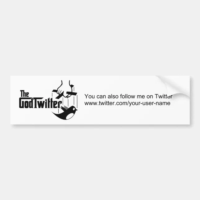 You can also follow me on Twitter .... Bumper Sticker | Zazzle