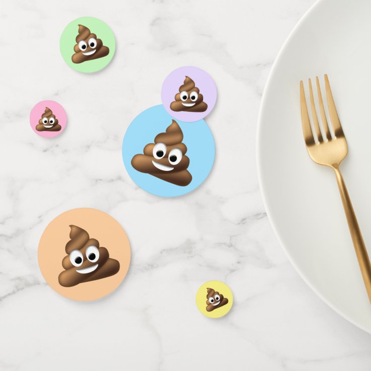 You can Customize, Poop Emoji Confetti | Zazzle
