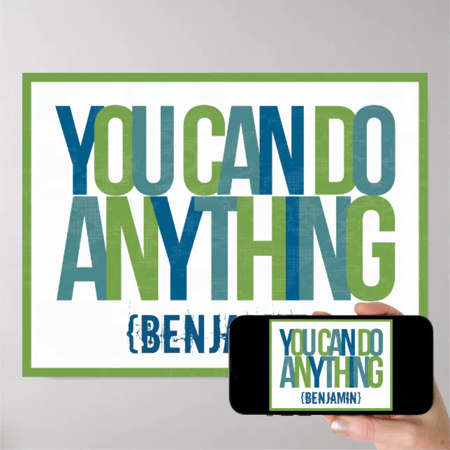 You Can Do Anything Kids' Room Art Poster | Zazzle