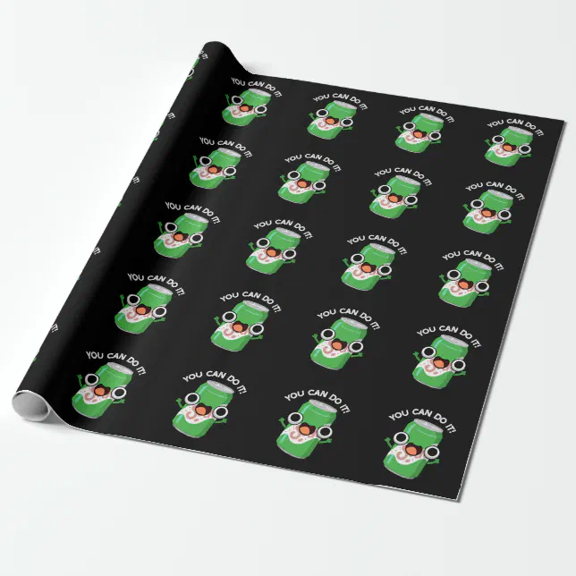 You Can Do It Funny Soda Pop Pun Wrapping Paper | Zazzle