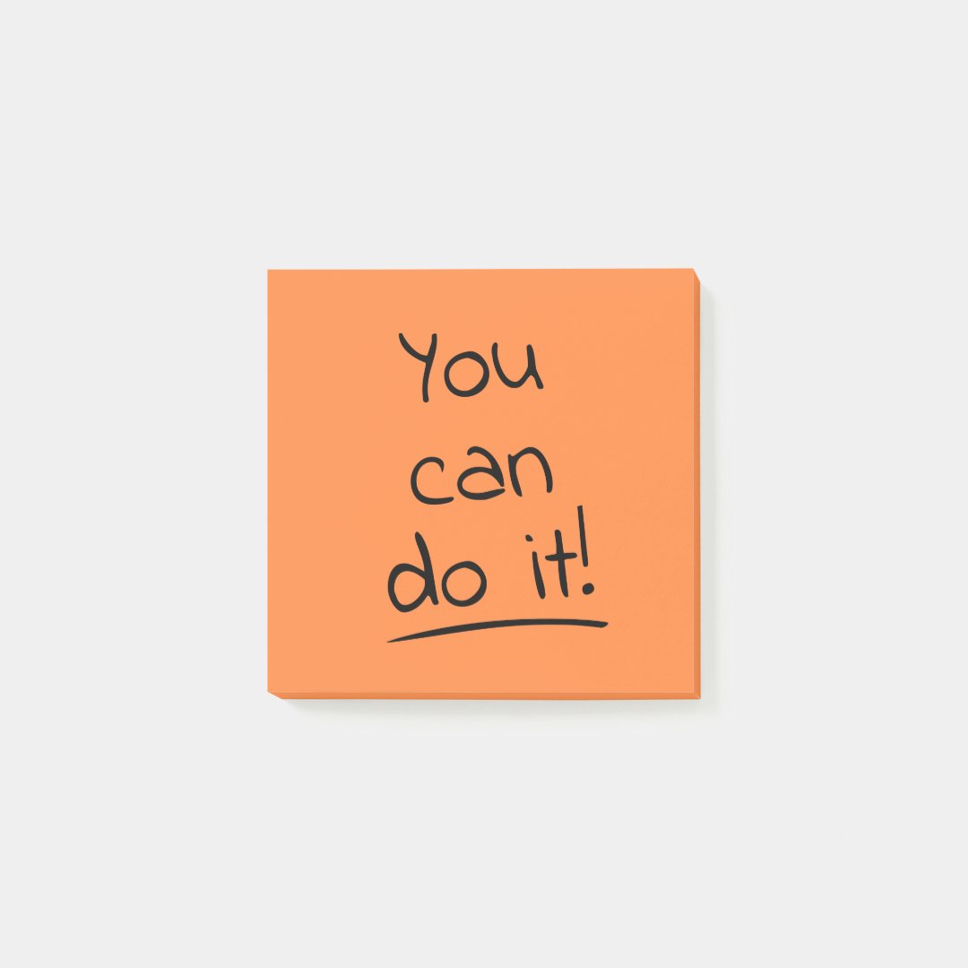 You Can Do It Motivational Positive Post-it Notes | Zazzle
