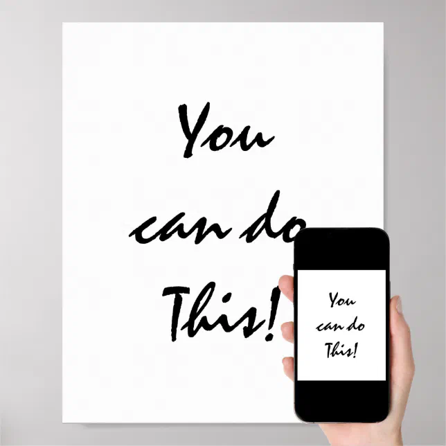 You can do this! poster | Zazzle