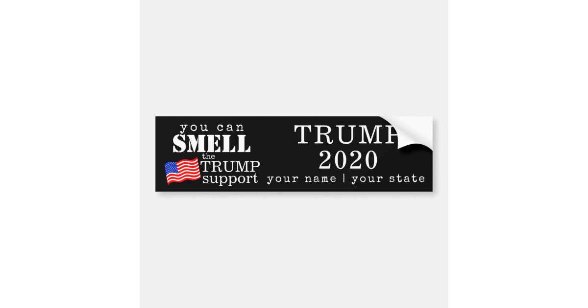 You Can Smell The Trump Support 2020 Patriotic Bumper Sticker | Zazzle