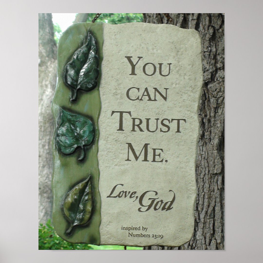You Can Trust Me, Love God, Poster | Zazzle