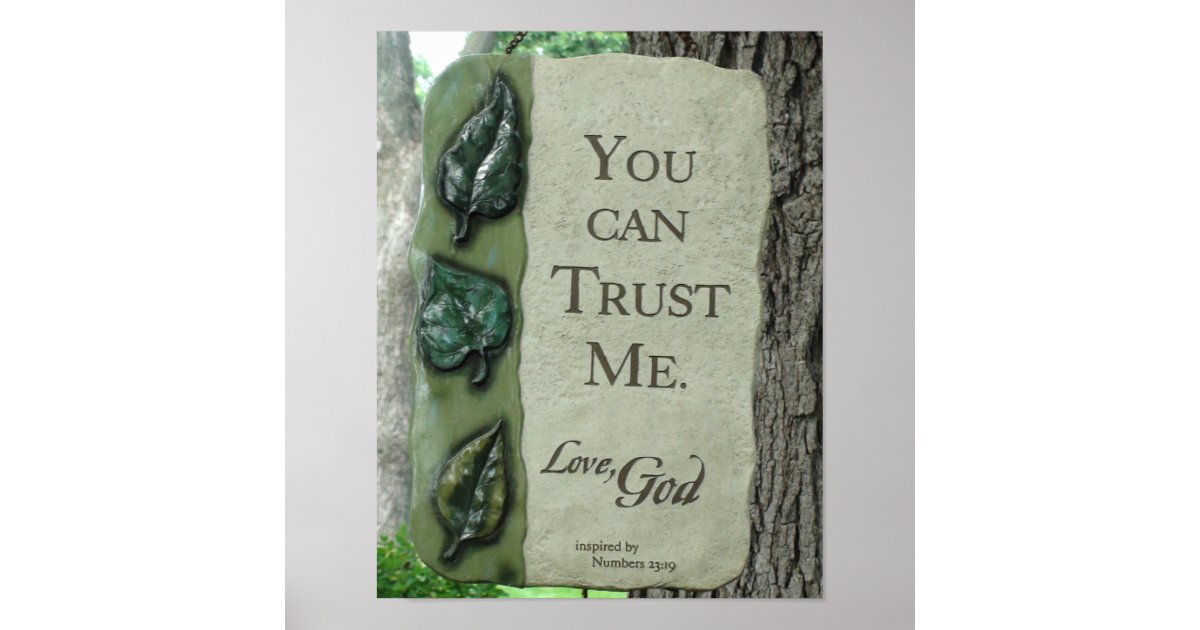You Can Trust Me, Love God, Poster | Zazzle