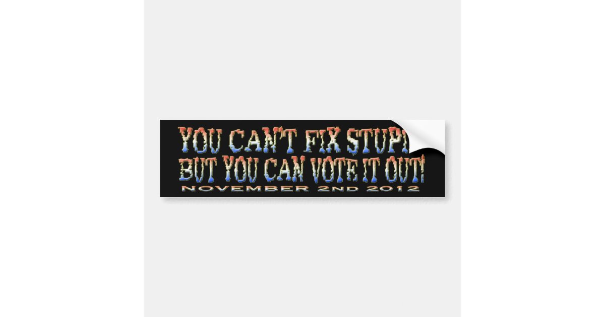 You Can't Fix Stupid Bumper Sticker | Zazzle