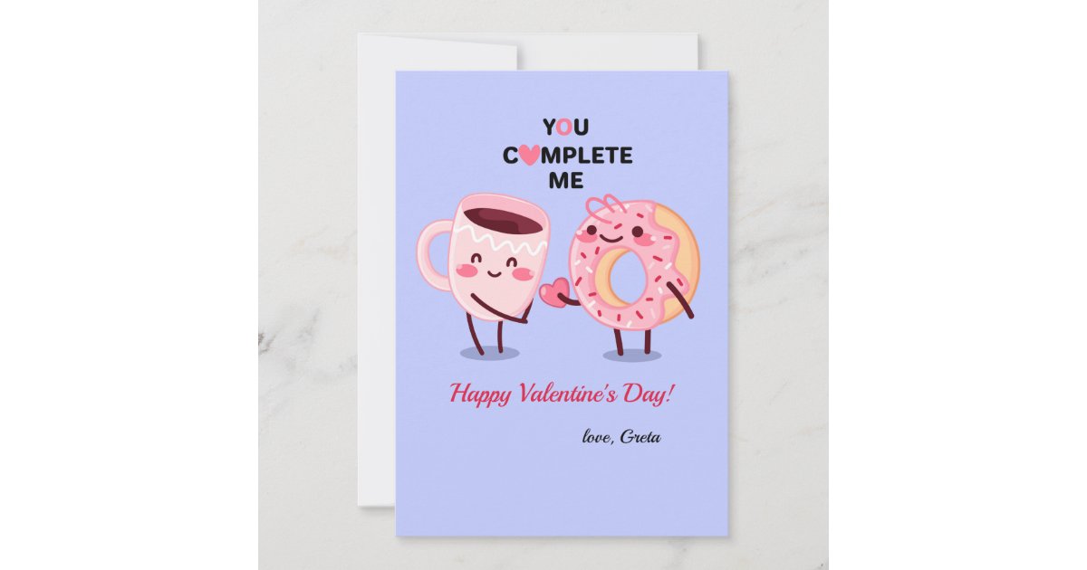 You Complete Me Valentine's Day Card | Zazzle