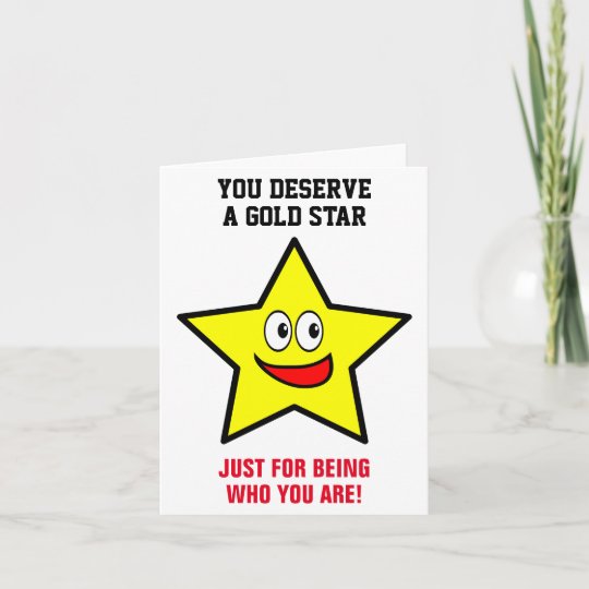 You Deserve A Gold Star Love and Appreciation Note Card | Zazzle.com