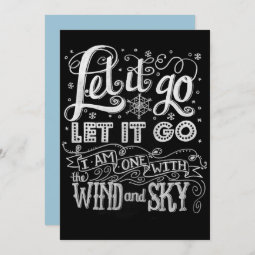 YOU Design! Let it Go Artwork Frozen Invitation | Zazzle