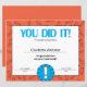 You Did It Award Certificate of Achievement PDF | Zazzle