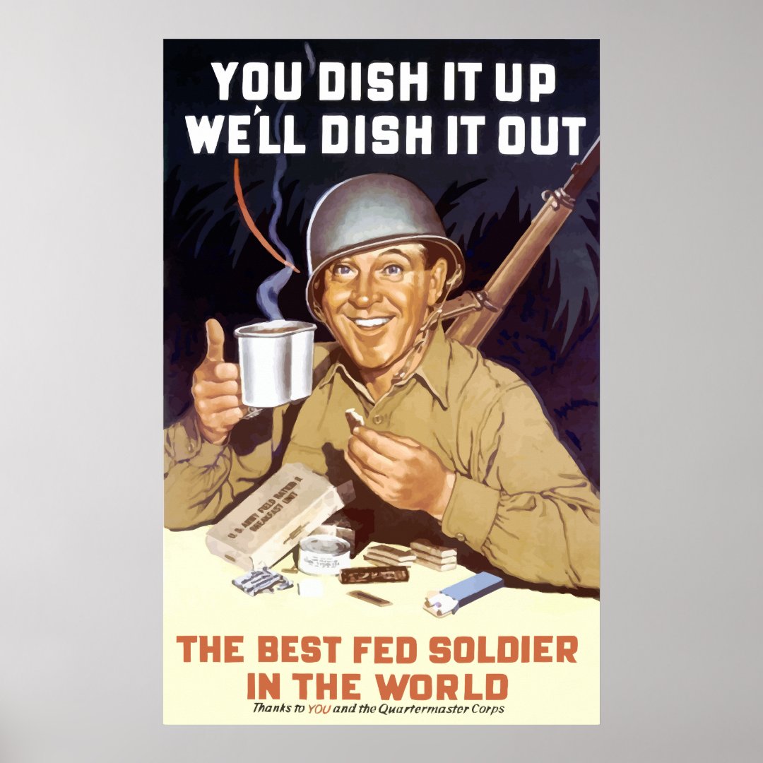 You Dish It Up, We'll Dish It Out Poster | Zazzle
