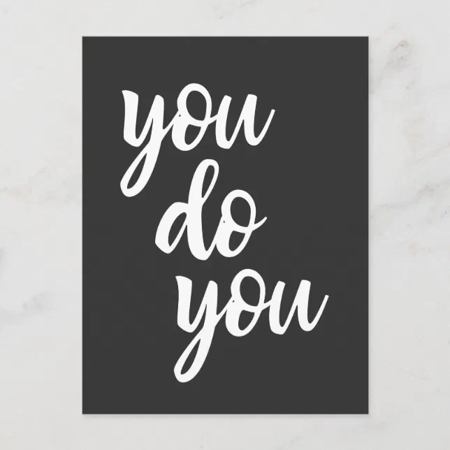 You Do You Sassy Sarcasm Quote Postcard | Zazzle